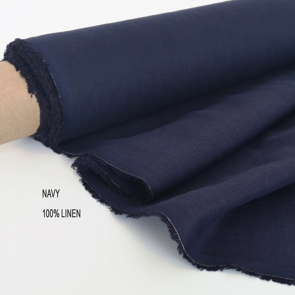 Navy Blue Linen - Etsy