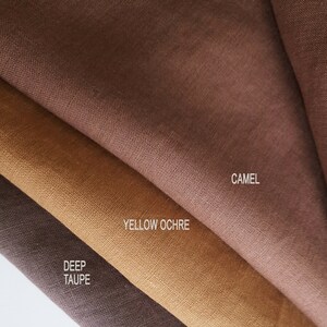 Camel Linen Duvet Cover With Coconut Buttons, Natural Linen Duvets in ...