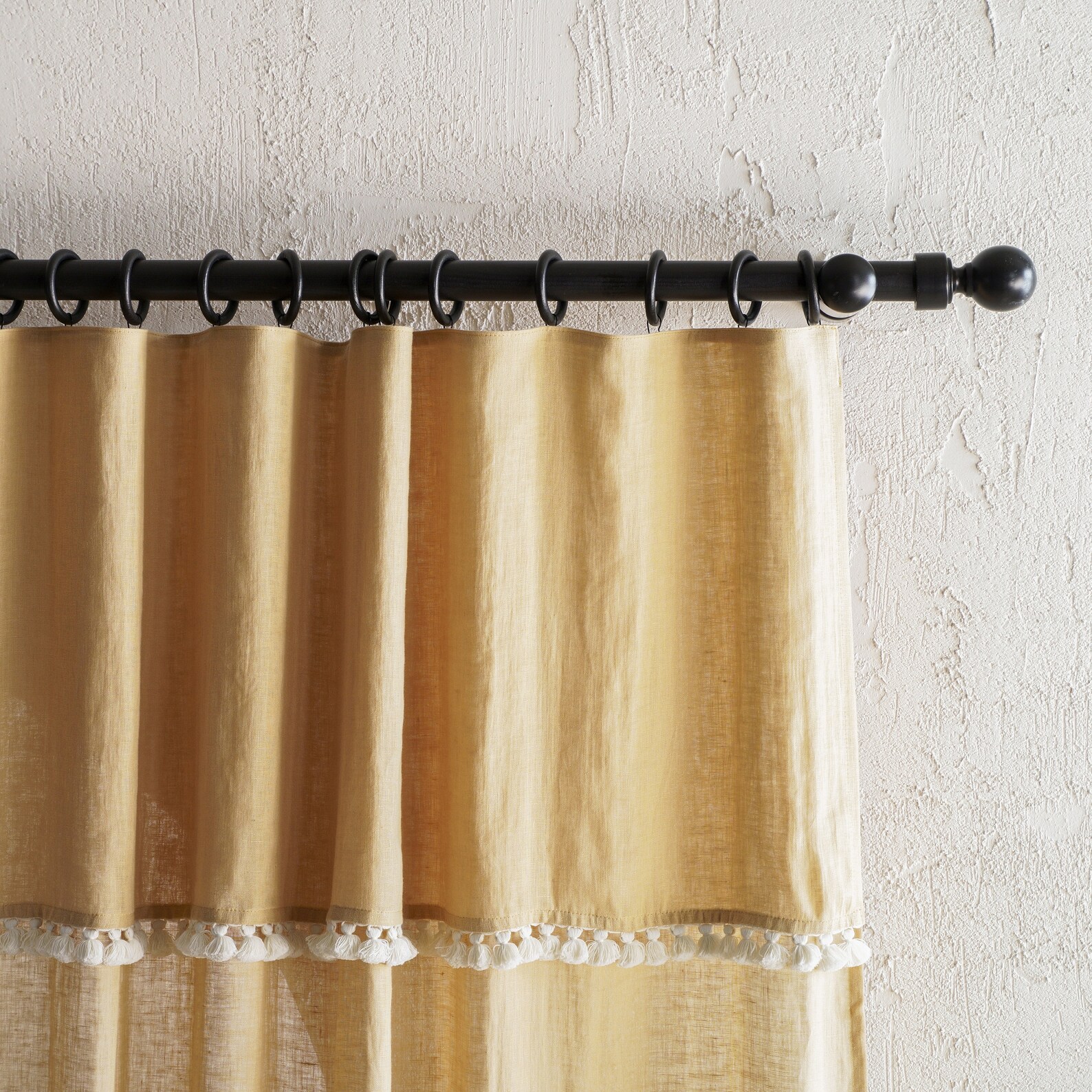 Sheer Linen Curtains Drop Cloth Curtains With Tape for Rings - Etsy
