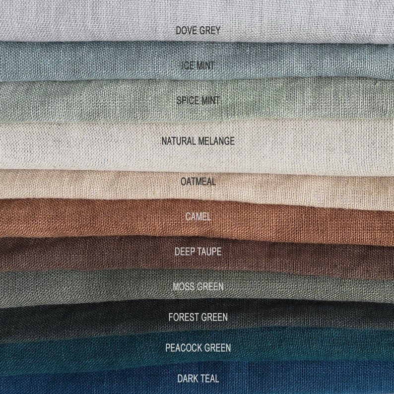 Linen Fabric Sample 1 Color Sample Medium Weight Soft Linen - Etsy