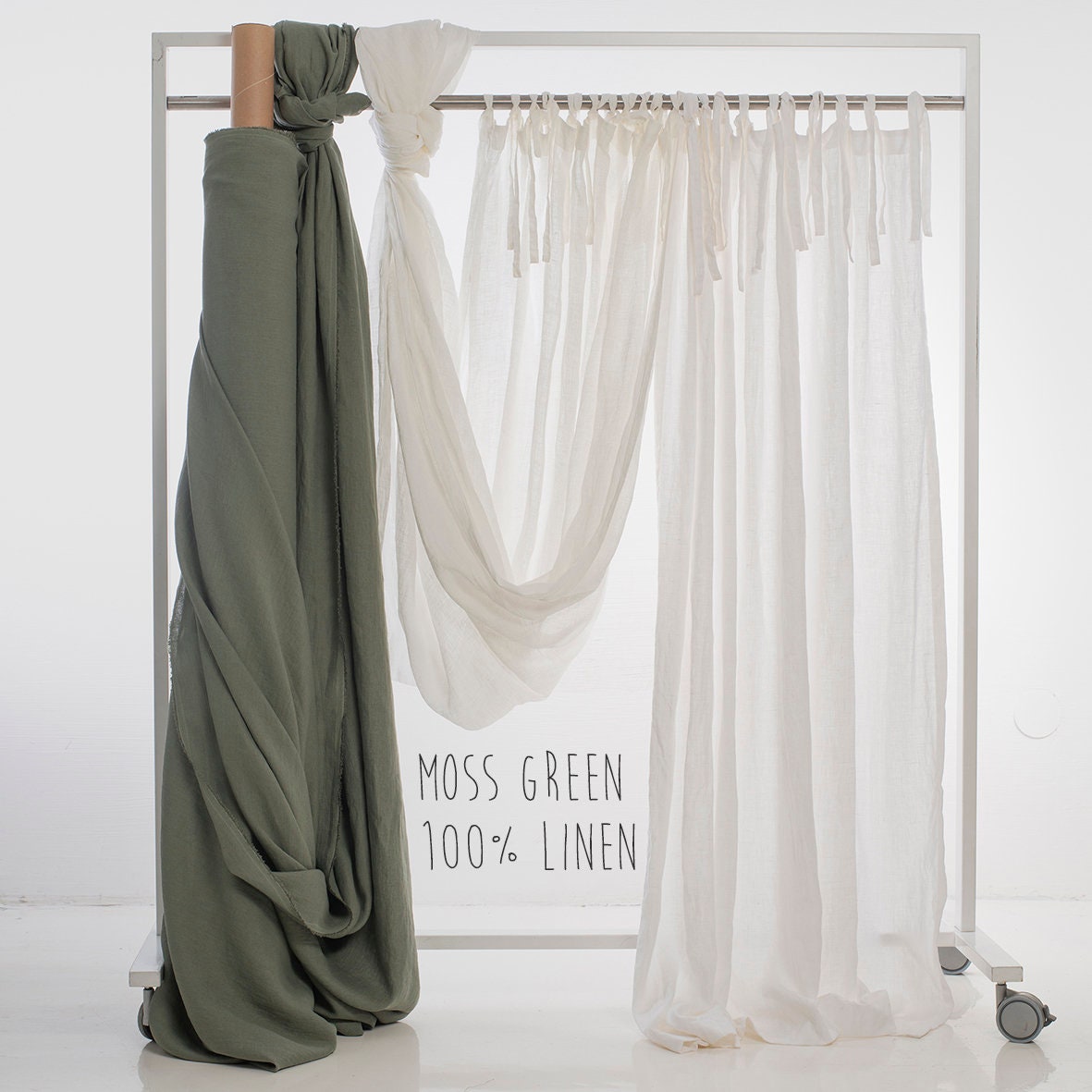 Soft linen fabric by yard Natural linen fabrics by the yard | Etsy