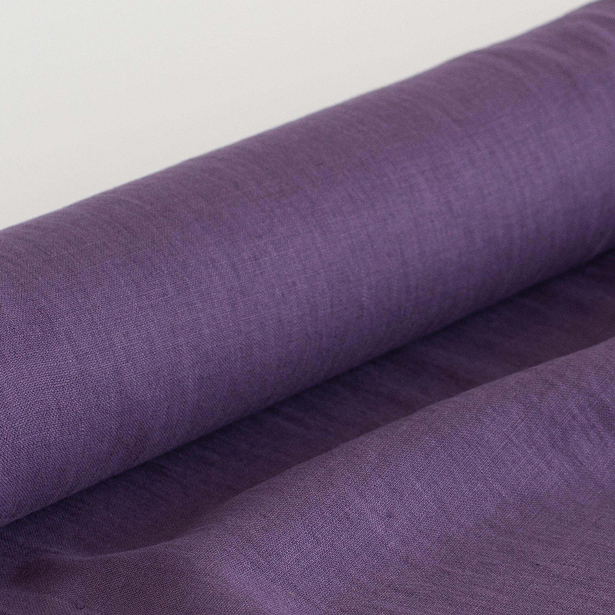 Violet linen fabric by the yard Pure linen fabric by half | Etsy