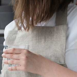 Natural Linen Apron, 30 Colors, Apron With Pockets, Full Apron, Unisex ...