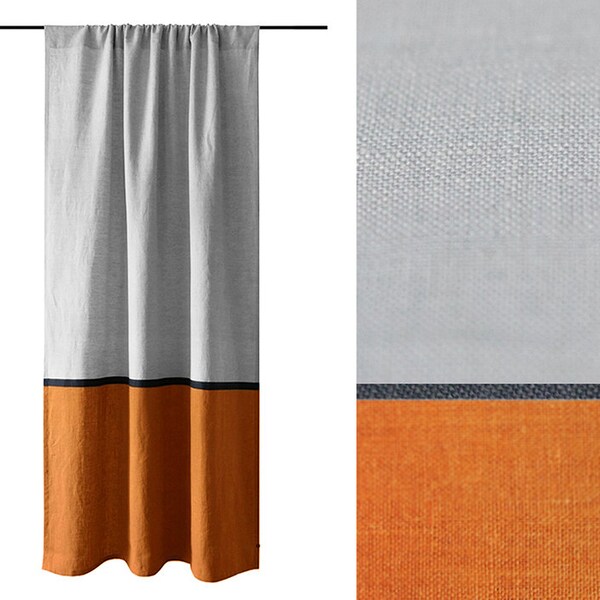 Color Block Curtain - Etsy