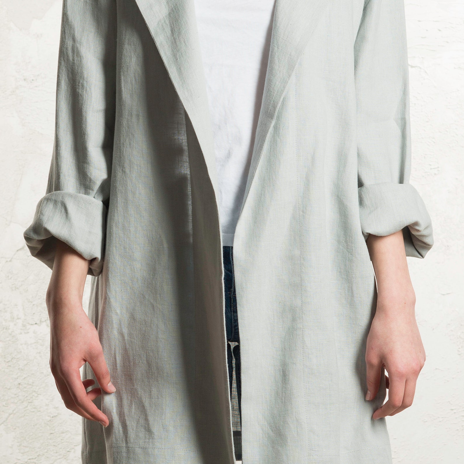 Oversized Linen Cardigan Women 30 Colors Boyfriend's | Etsy