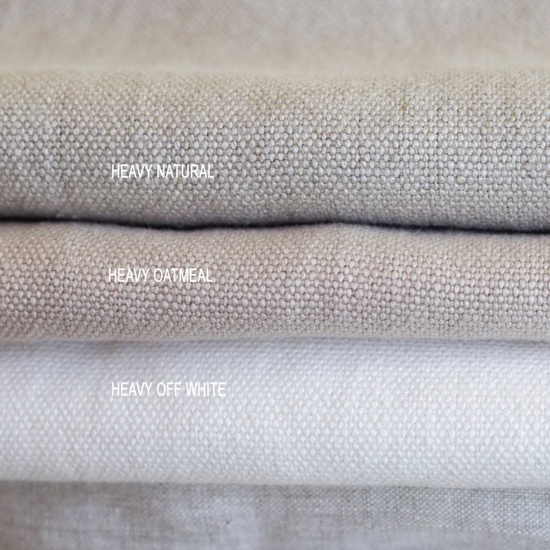 Heavy Linen Fabric Samples, 3 Colors, Natural Upholstery Fabric Swatch ...