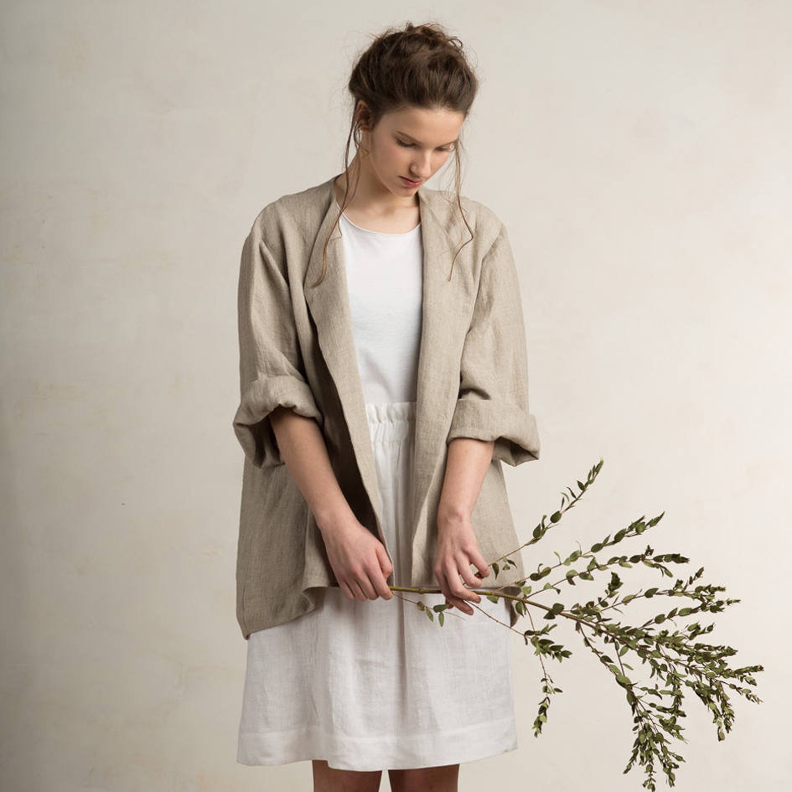 Natural Linen Jacket Linen Jacket for Women 30 Colors | Etsy