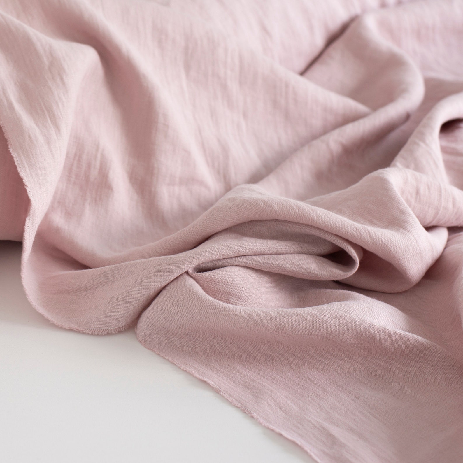 Dusty Rose Linen Fabric by the Yard Light Pink Linen Fabric | Etsy Canada