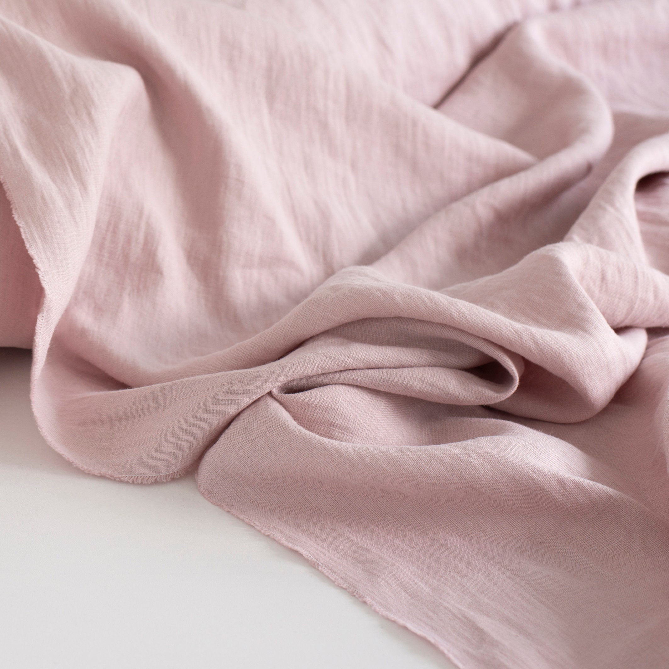 Dusty Rose Linen Fabric by the Yard Light Pink Linen Fabric | Etsy Canada