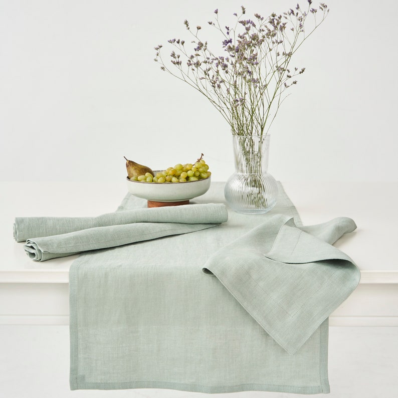 Natural Linen Table Runner Custom Color Table Runners by - Etsy