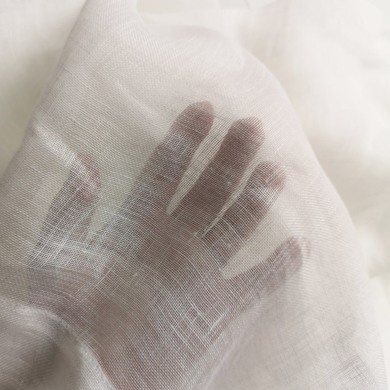 Sheer Linen Fabric Samples 8 Colors Natural Lightweight - Etsy