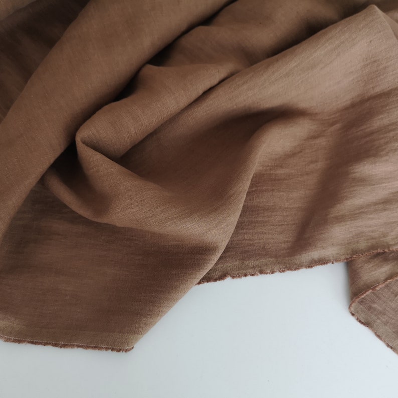 Camel Linen Fabric by the Yard Soft Linen Fabrics Natural - Etsy