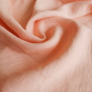 Linen Fabric by Yard Pale Peach, Soft Linen Fabric by the Meter ...