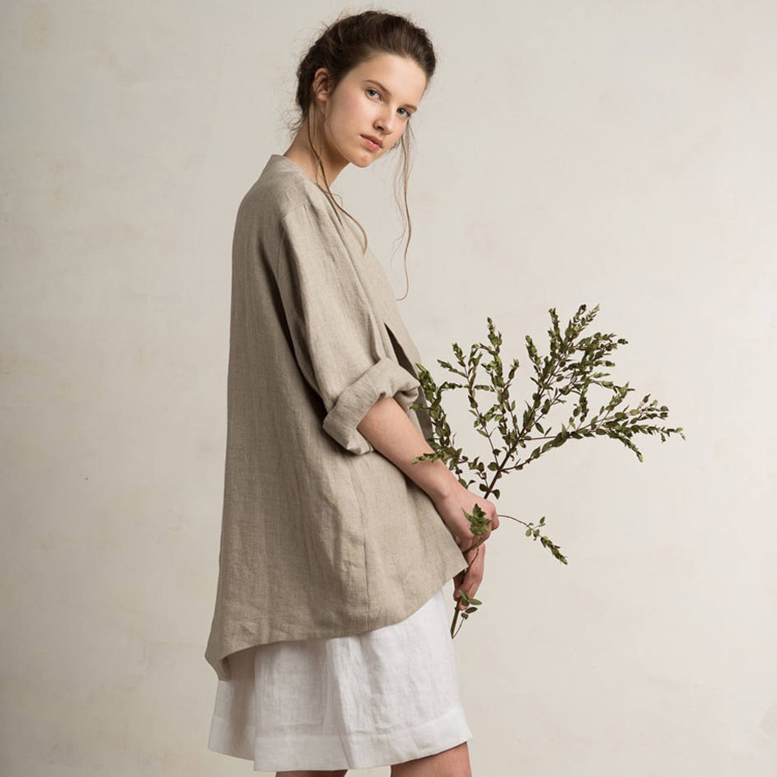 Natural Linen Jacket Linen Jacket for Women 30 Colors | Etsy