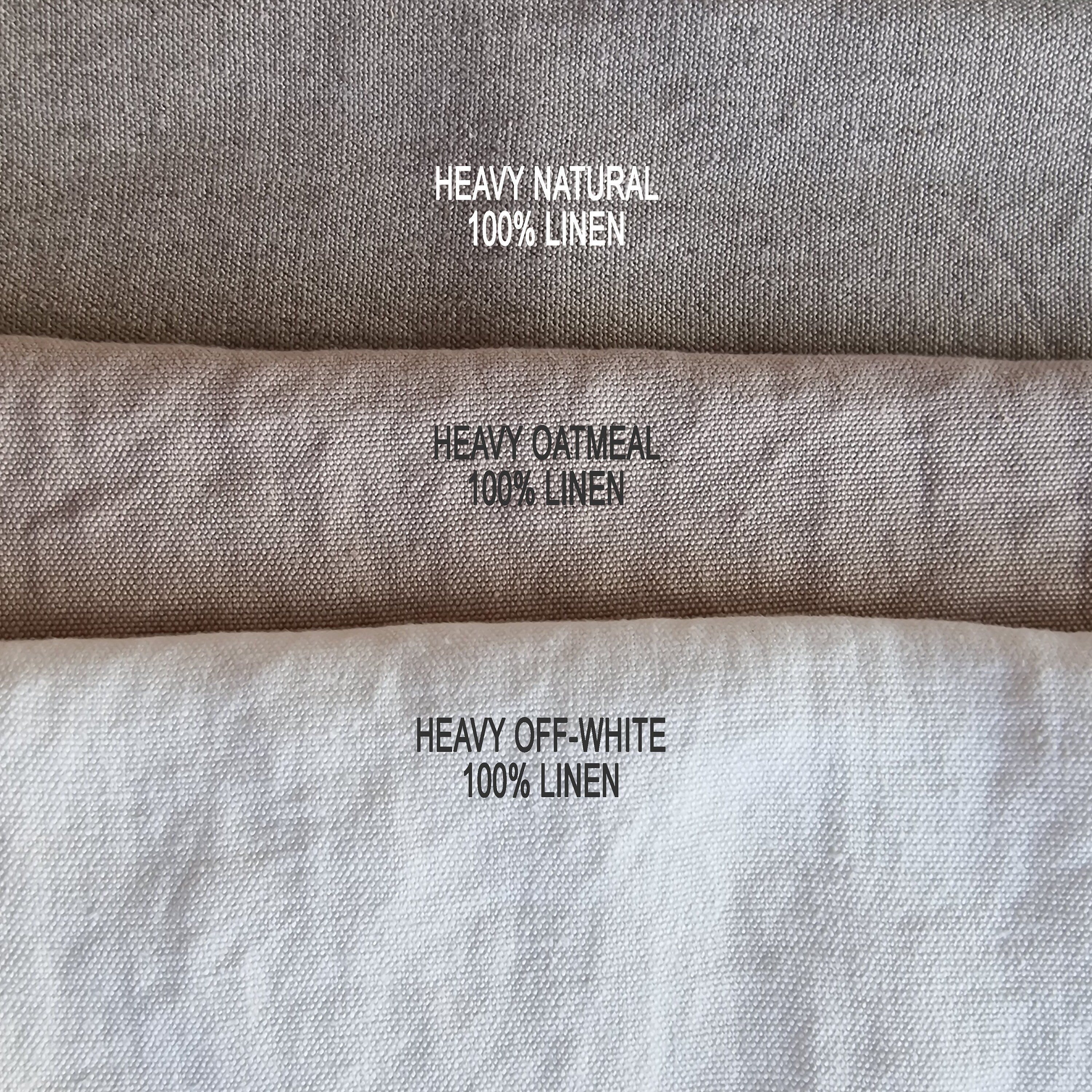 Heavy Linen Fabric Samples 3 Colors Natural Upholstery - Etsy