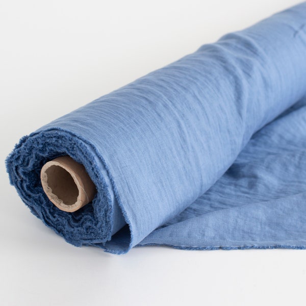 Blue Linen Fabric - Etsy