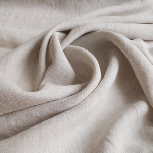 Linen Fabric by the Yard, Natural Melange Linen Fabric, Pure Linen ...