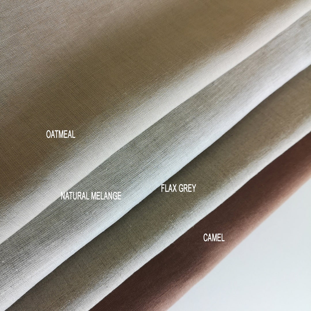 Linen Fabric by the Yard Natural Melange Linen Fabric 30 - Etsy
