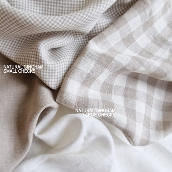 Checked Linen Fabric - Etsy