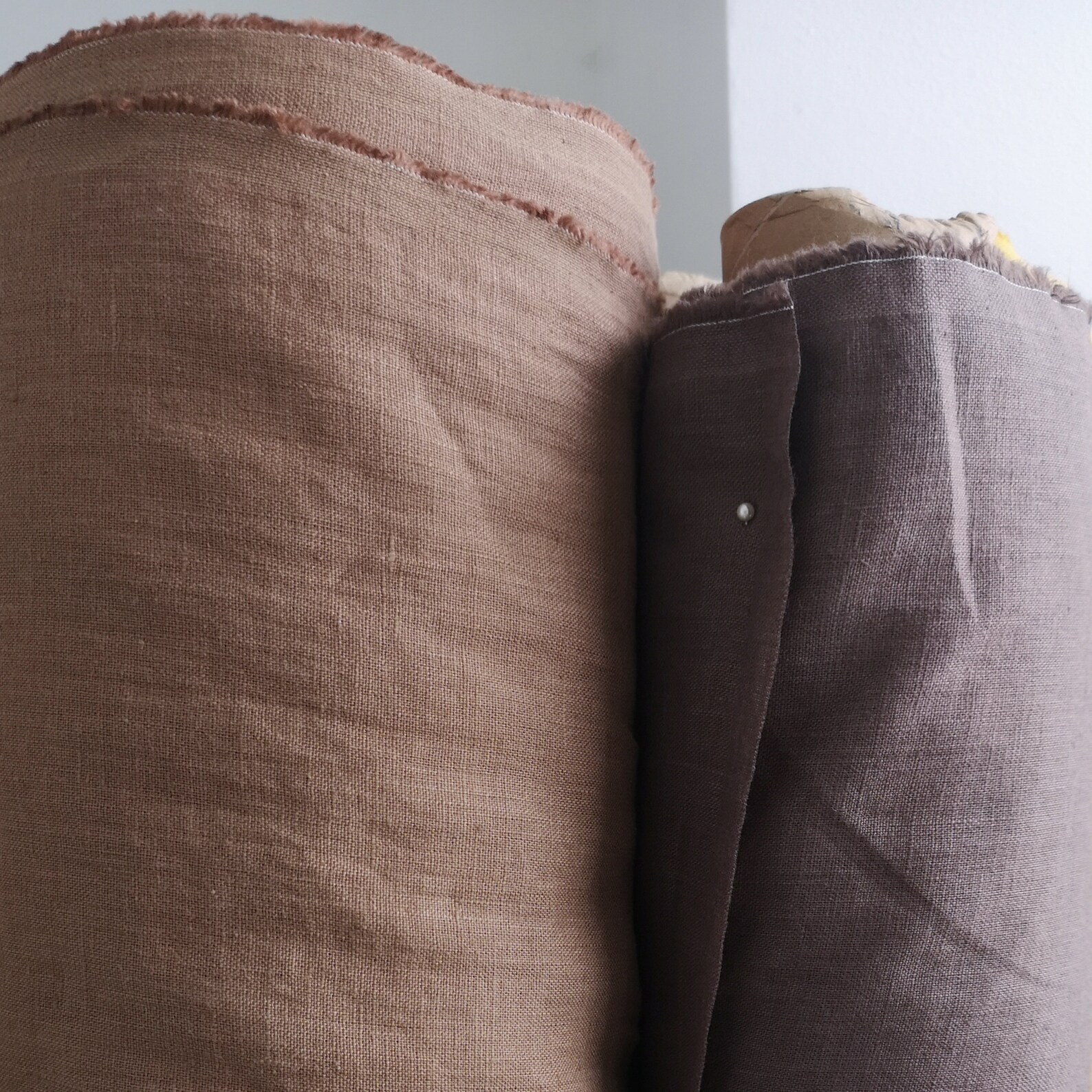 Camel Linen Fabric by the Yard Soft Linen Fabrics Natural - Etsy