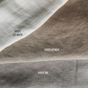 Sheer Linen Fabric Samples 8 Colors Natural Lightweight - Etsy