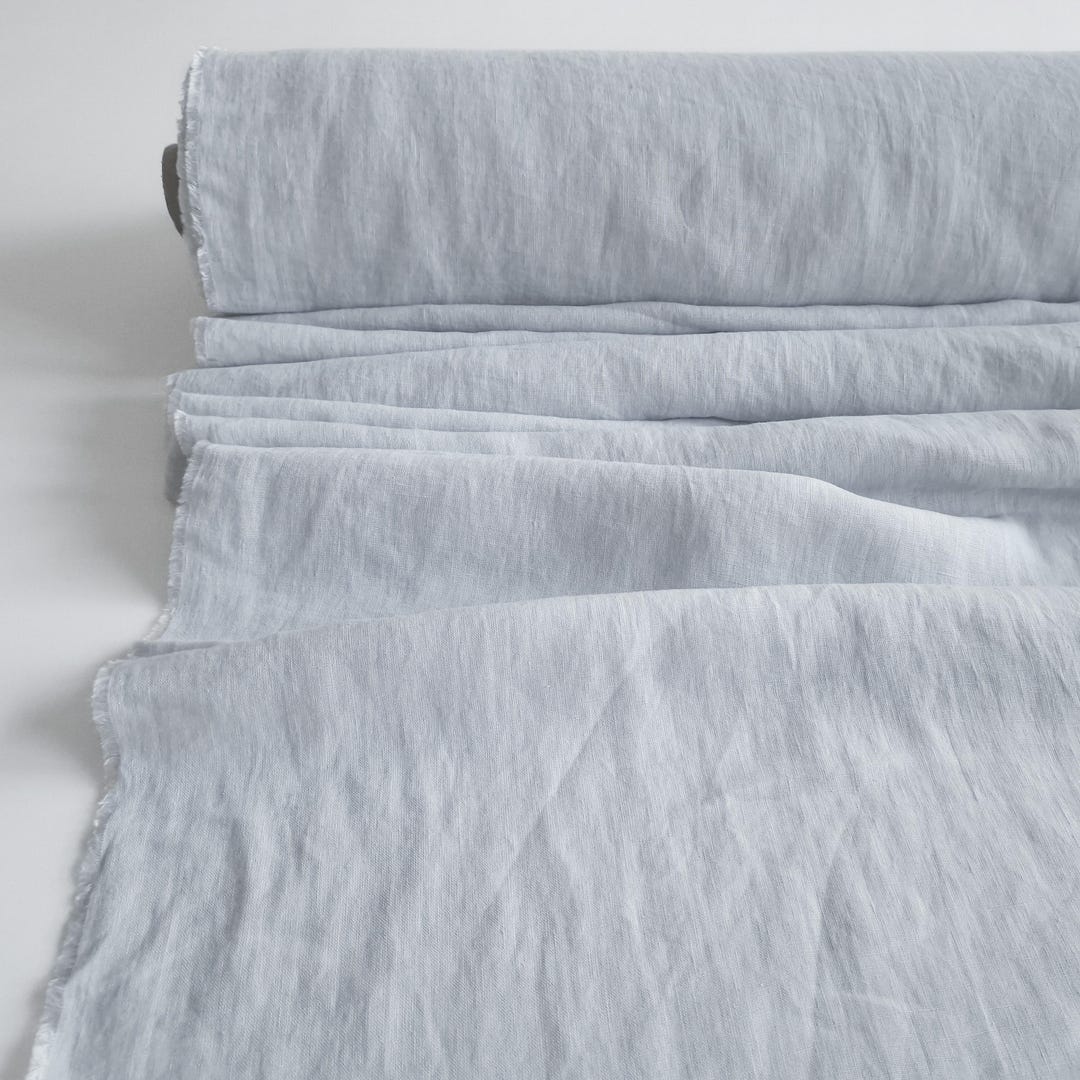 Light Grey Linen Fabric, Dove Grey Fabrics, Pure Flax by the Yard, Soft ...