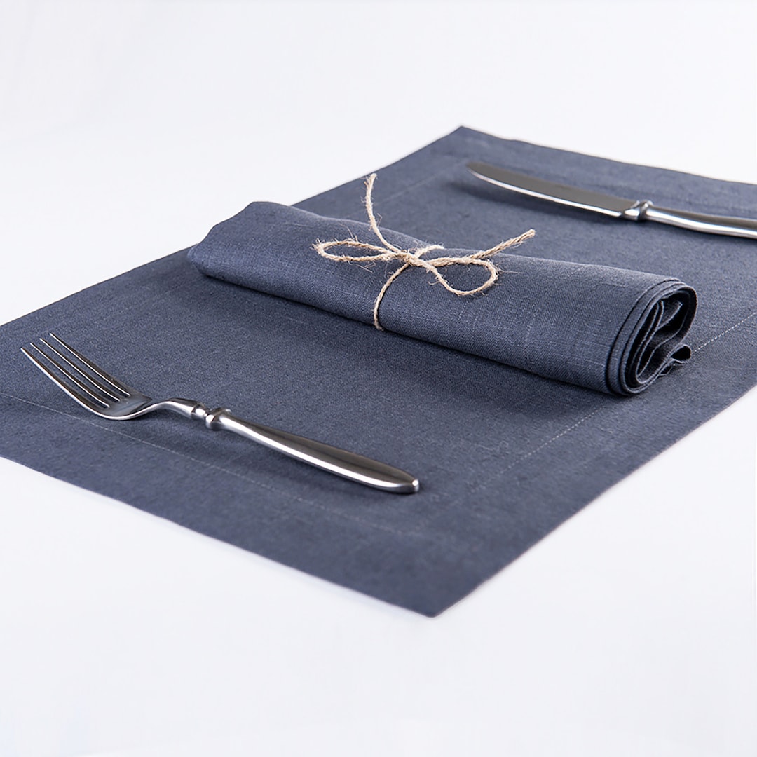 Linen Placemats and Napkins in Various Colors, Linen Table Napkin and ...