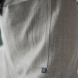 Natural Linen Apron, 30 Colors, Apron With Pockets, Full Apron, Unisex ...