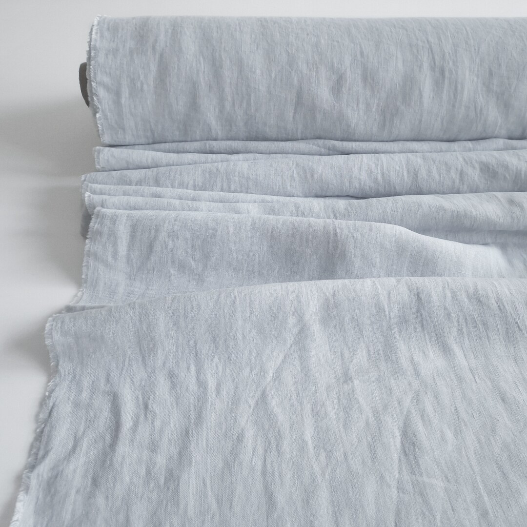 Light Grey Linen Fabric, Dove Grey Fabric, Pure Linen Fabric by the ...