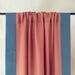Linen Curtains With Contrast Border Trim, Privacy or Blackout Drapes ...