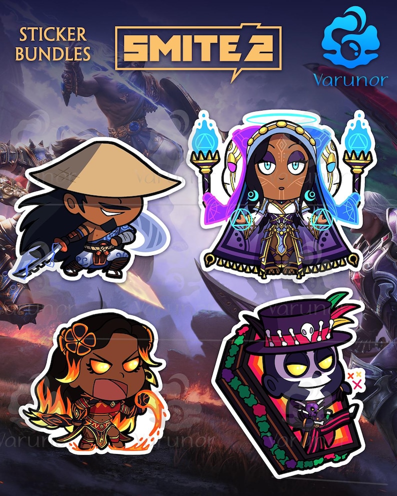 Smite 2 Mythology God Goddess Sticker Collection Bundles - Etsy