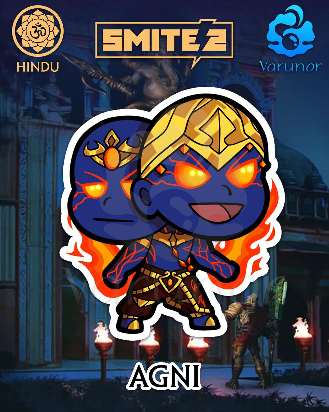 Smite 2 Hindu Mythology God Sticker - Etsy