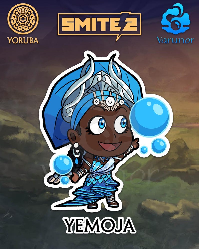 Smite 2 Yoruba Mythology Goddess Orisha Yemoja Sticker - Etsy