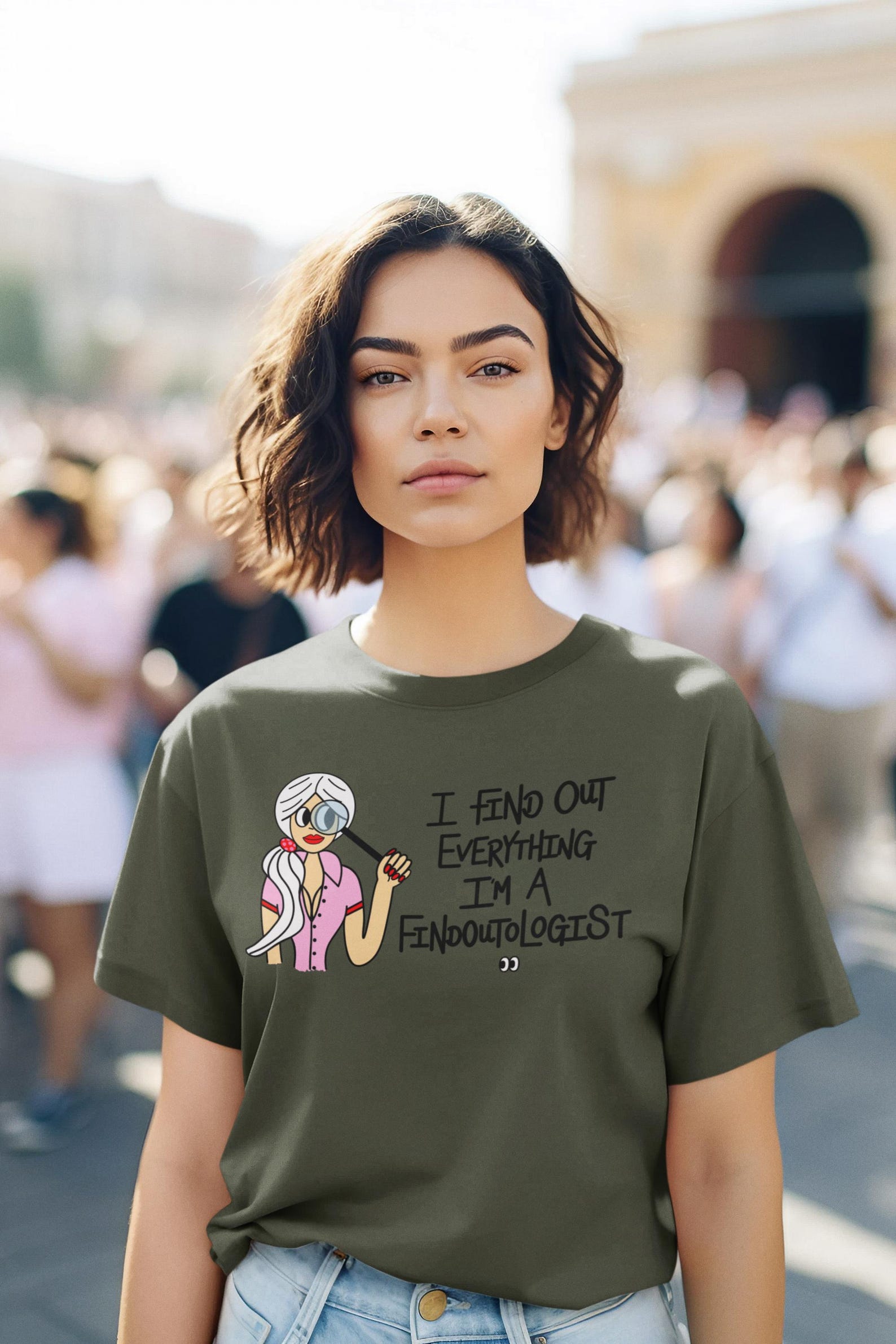 Findoutologist Women's Tee - Funny Detective Quote Shirt - Bold Adult ...