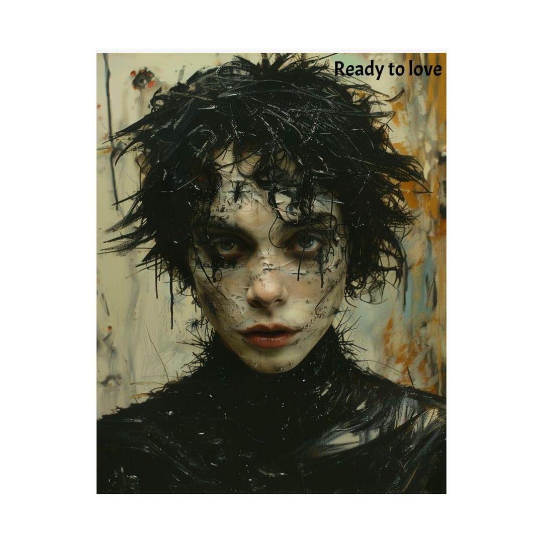 Moody Emo Love Satin Poster: Gothic Edgy Wall Art - Etsy