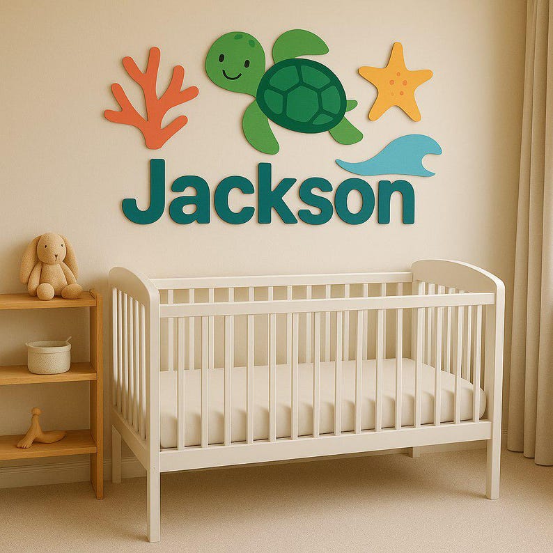 Zoo Animal Nursery Name Sign: 3D Wooden Wall Decor - Etsy