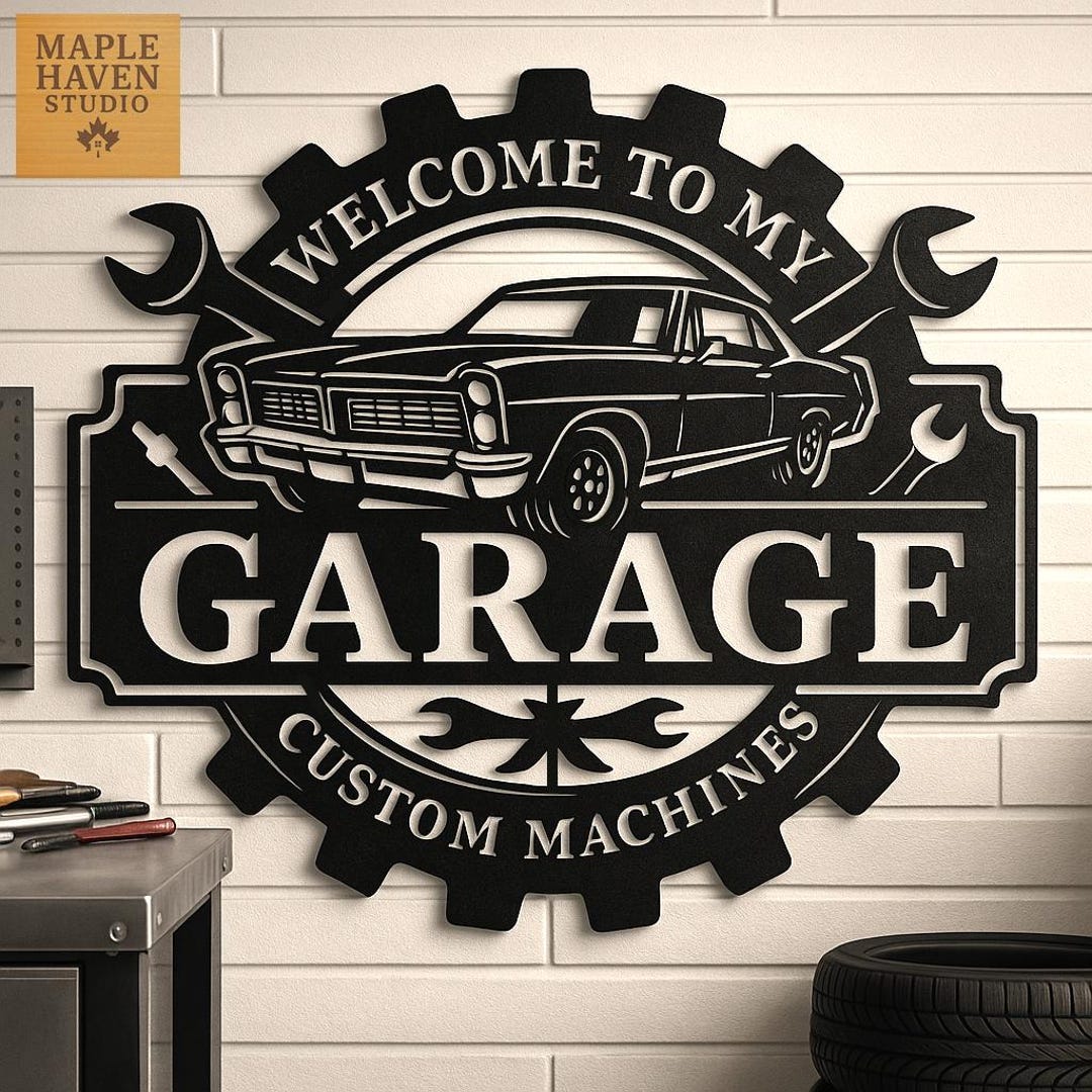 Mechanic Garage Sign – Custom Car Repair Shop Sign, Personalized Auto ...