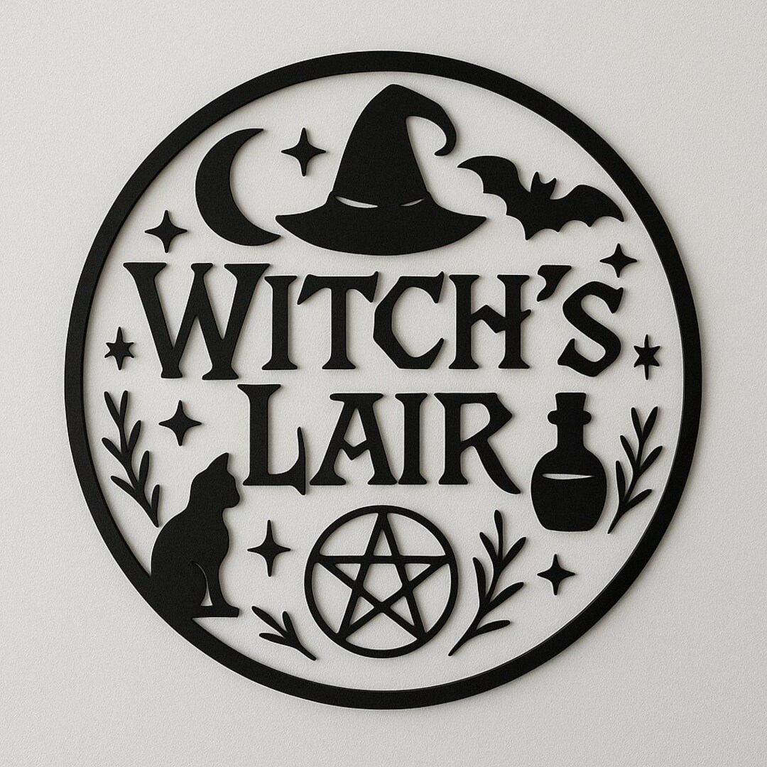 Personalized Witch's Lair Sign • Custom Halloween Decor • Fall Decor ...