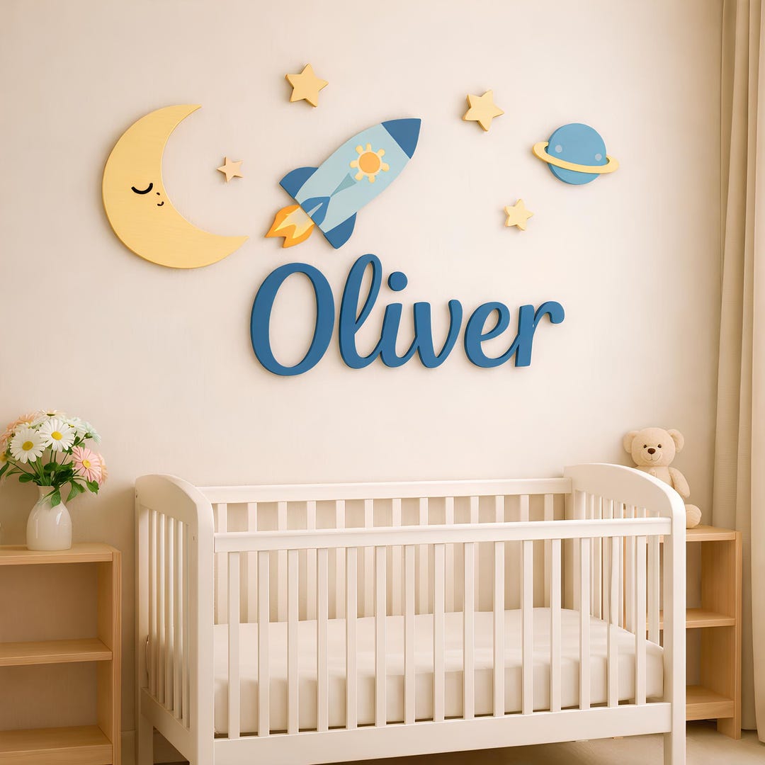 Personalized Baby Name Sign • Custom Wooden Nursery Wall Letters ...