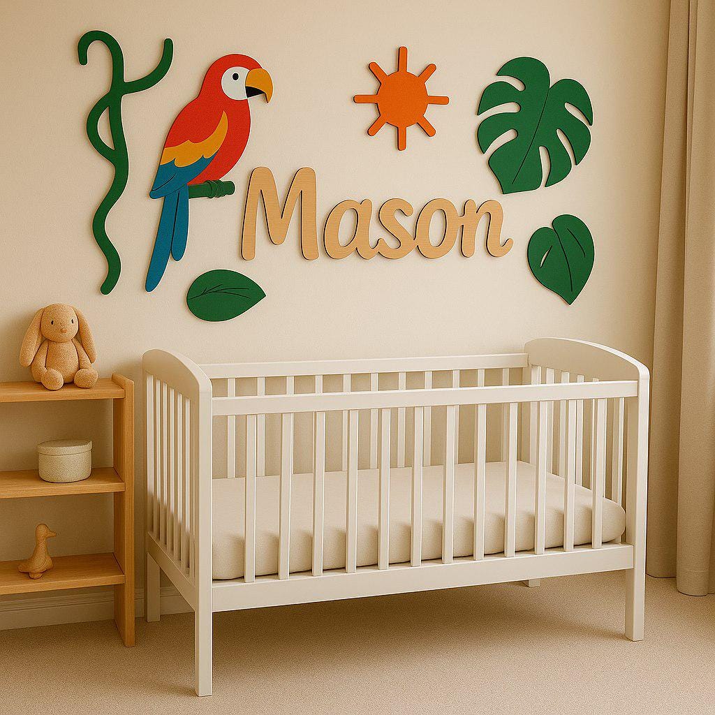 Zoo Animal Nursery Name Sign: 3D Wooden Wall Decor - Etsy