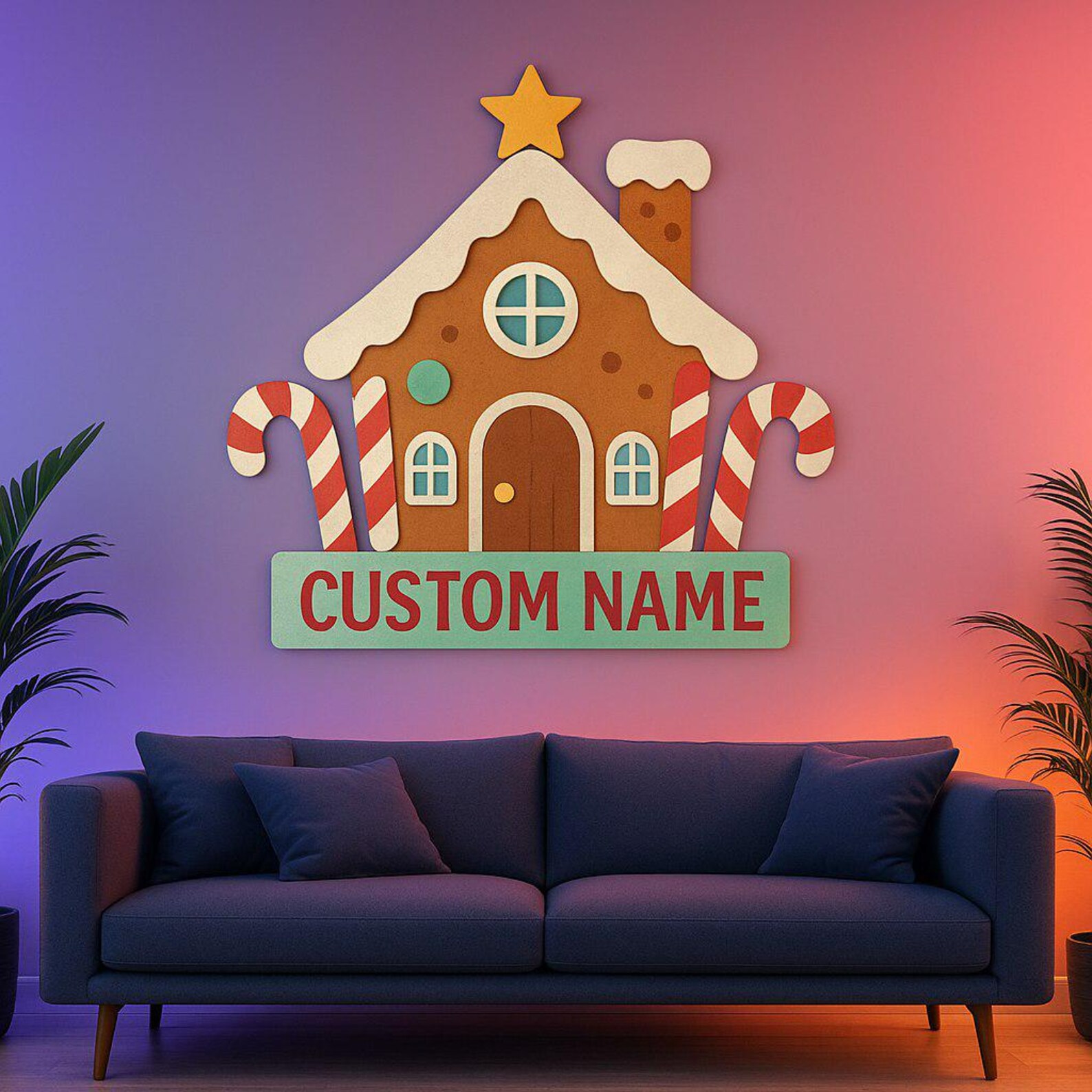 Custom Reindeer Sleigh Ride Wall Decor - Personalized Christmas Wood ...