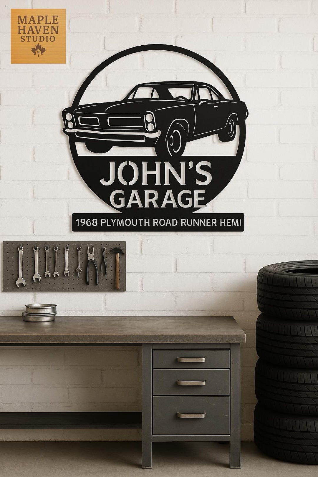 Classic Car Garage Sign, Custom Wooden Garage Sign, Personalized ...