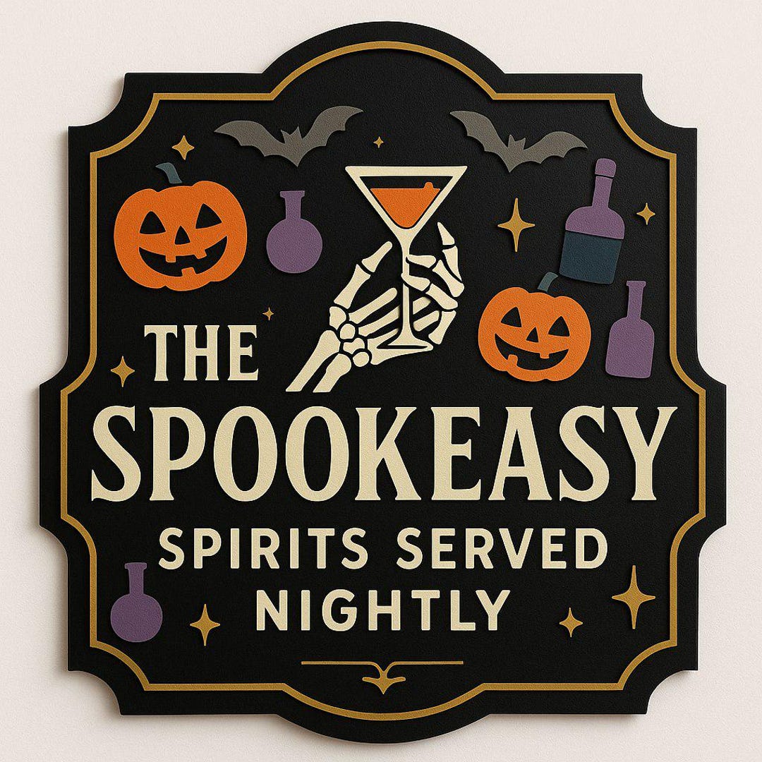 Custom Spookeasy Bar Sign • Personalized Halloween Home Party Decor ...
