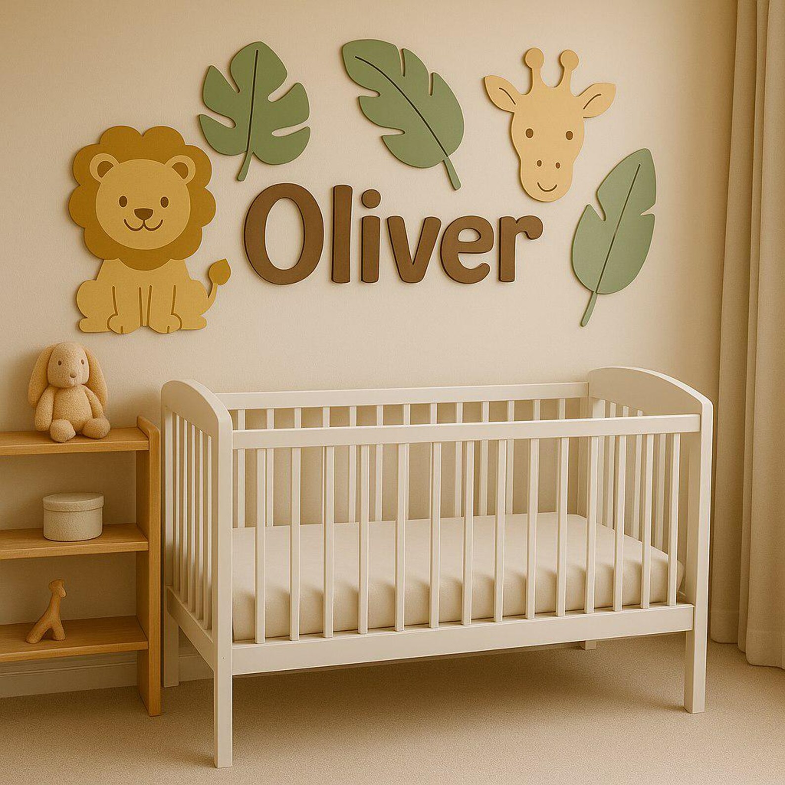 Zoo Animal Nursery Name Sign: 3D Wooden Wall Decor - Etsy