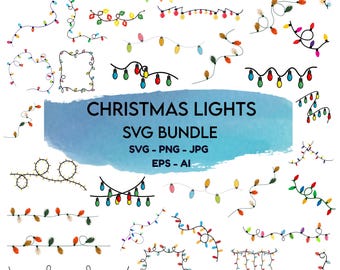 Christmas Lights Svg File, Christmas Light Christmas Lights Clipart ...