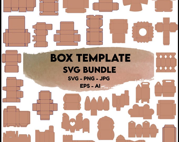 Box Template SVG Bundle: DIY Paper Craft Gift Boxes, Favor Gift ...