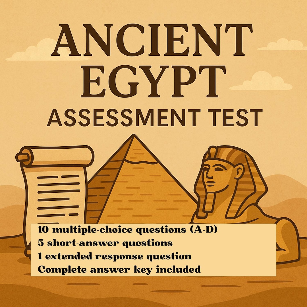 Ancient Egypt Assessment Test - Etsy