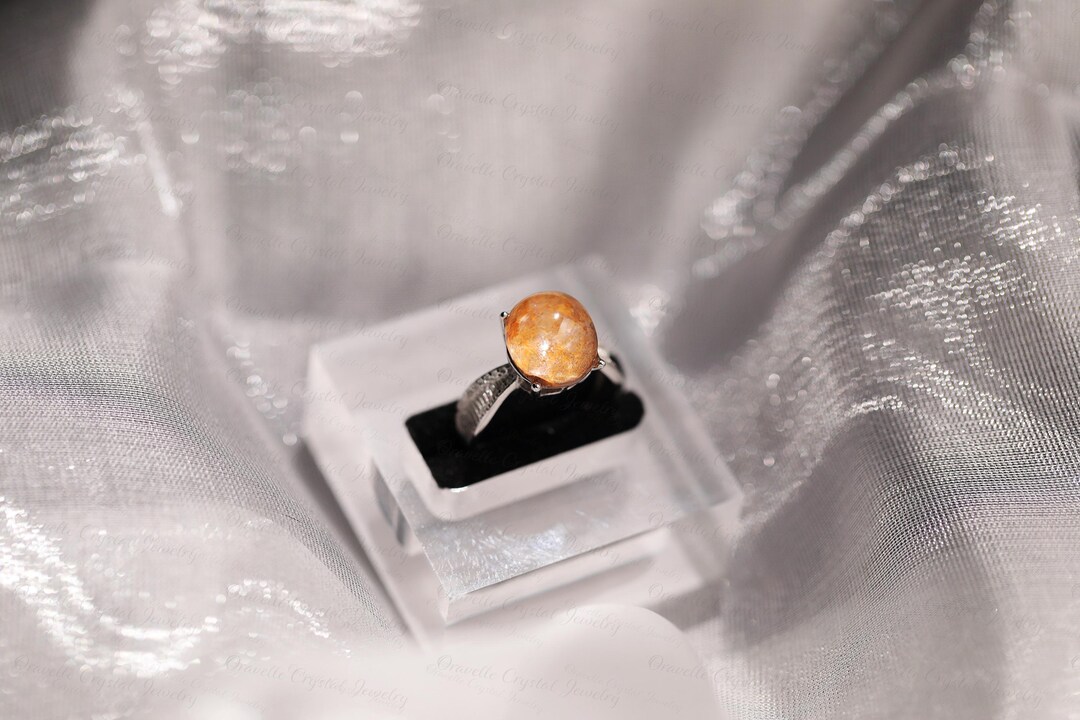 Yellow Phantom Quartz Ring: Adjustable Sterling Silver Healing Jewelry ...