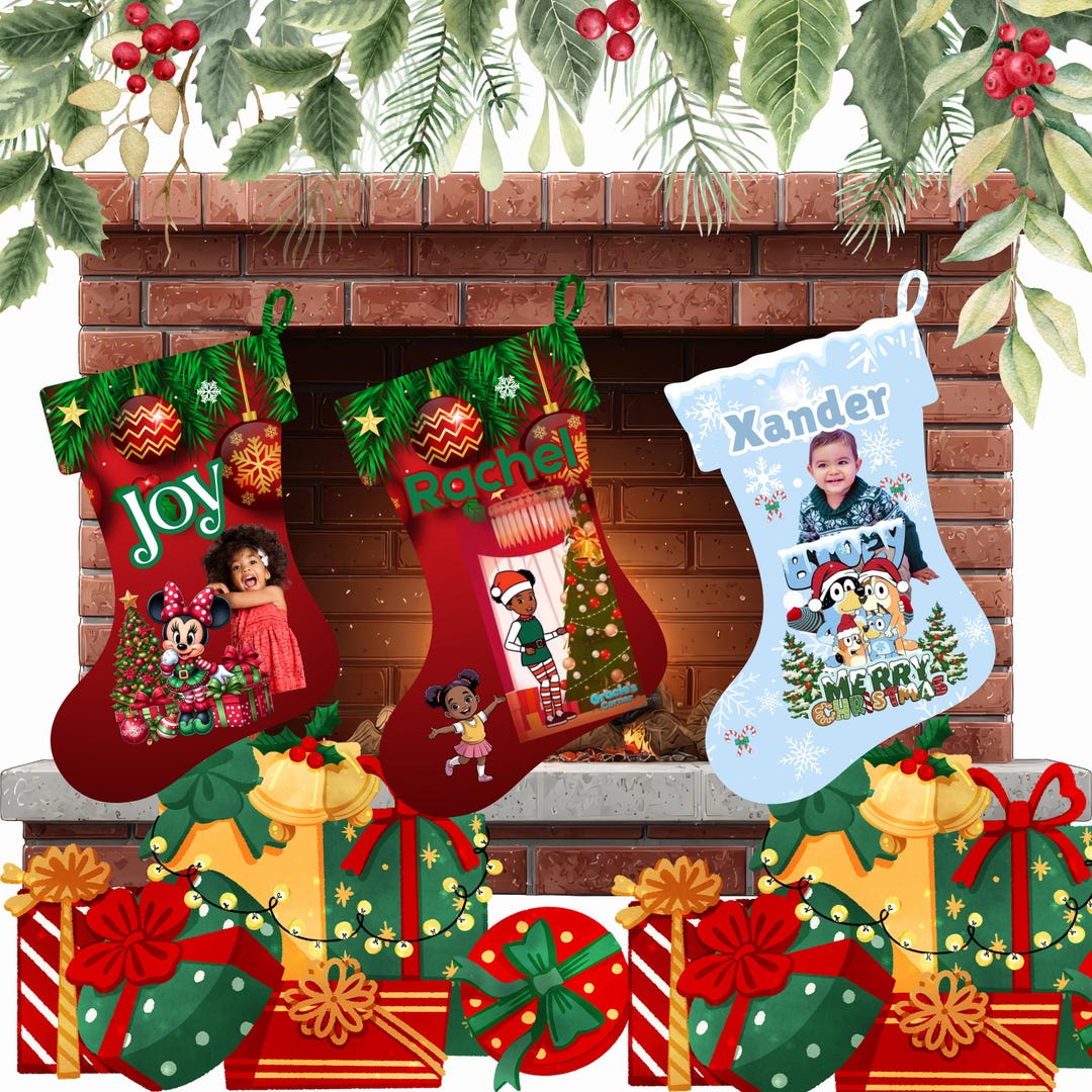 Christmas Stocking Editable Pt 3 - Etsy