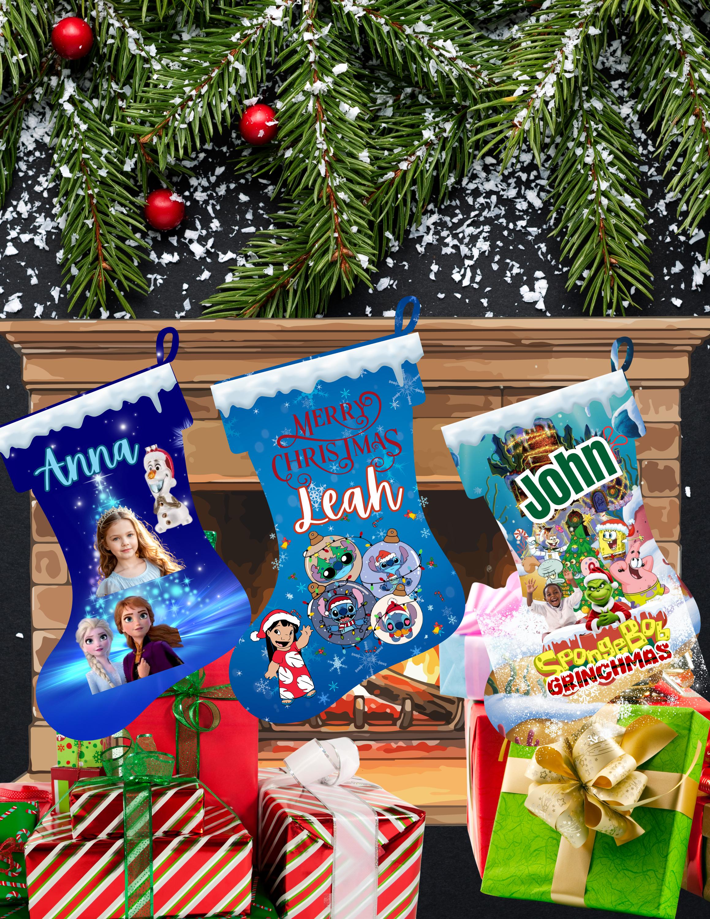Editable Christmas Stockings Pt 2 Png File - Etsy